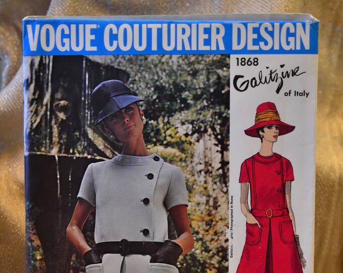 Vintage Vogue Couturier Design Sewing Pattern 1868 - Designer A-line ...