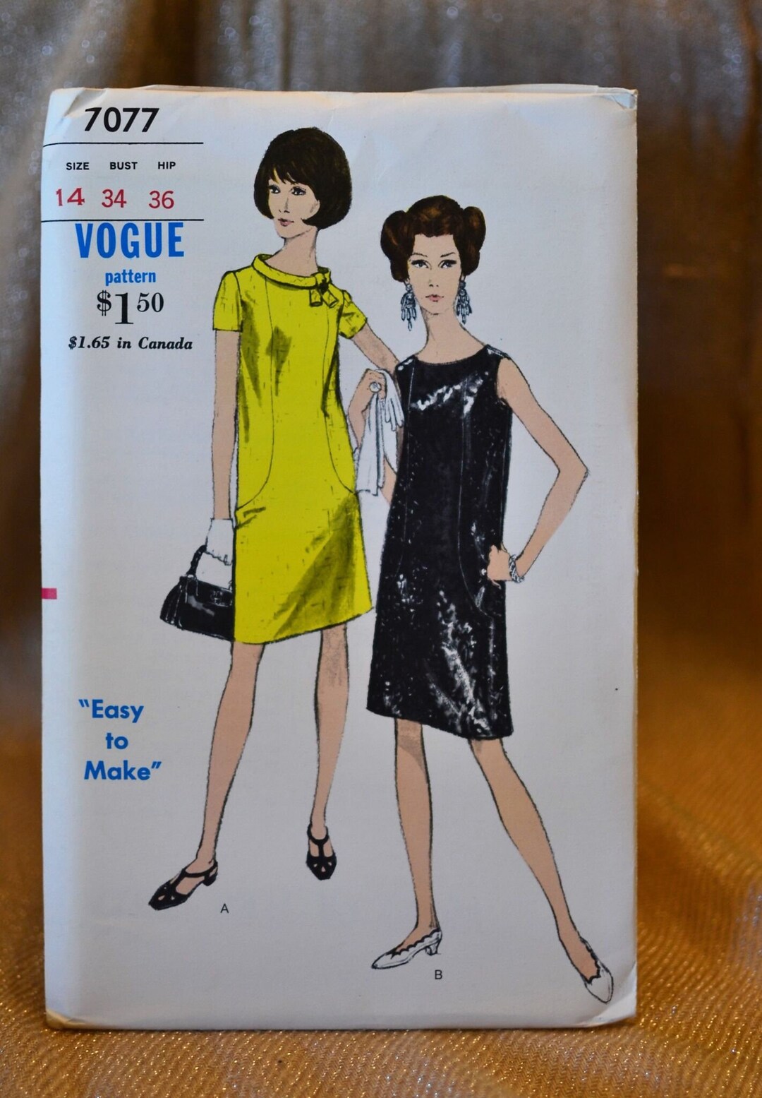 Rare Vintage Maternity Vogue Sewing Pattern 7077 - 1960's Slim ...