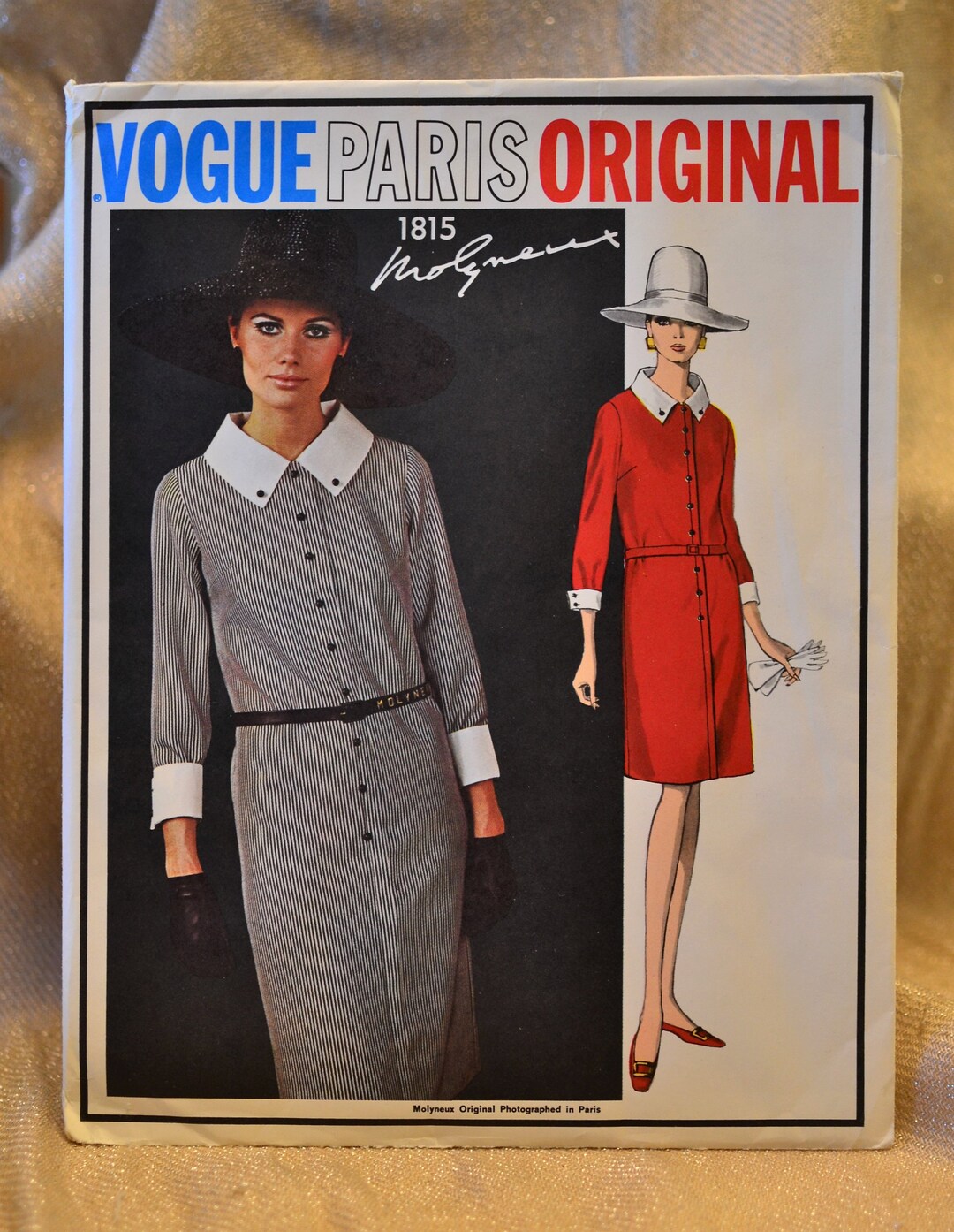 Vintage Vogue Paris Original Pattern 1815 - 60's Mod Dress W/ Removable ...