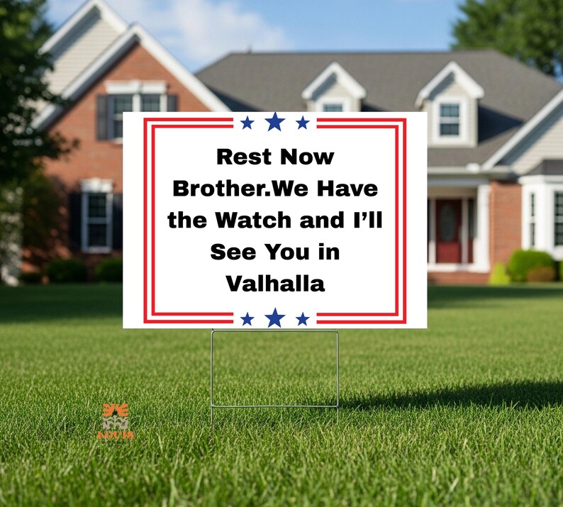 Charlie Kirk Yard Sign: Charlie Kirk Assasins 18"x24 Sign With H-stake ...