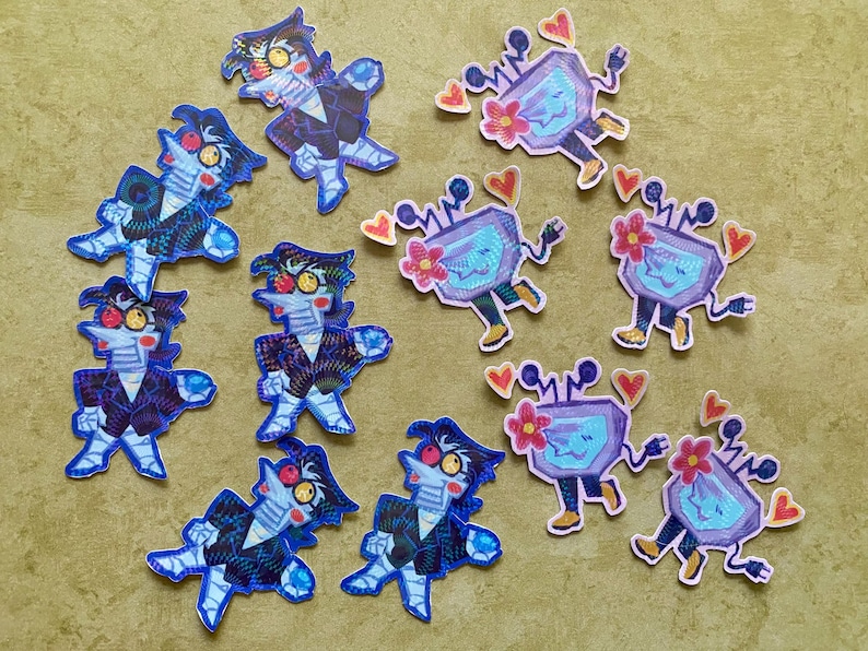 Deltarune Tiny Spamton & Tenna Stickers - Etsy