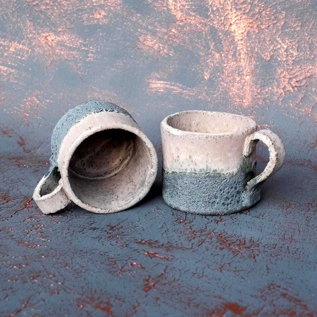 Handmade Ceramic Mug Set Rustic Coffee Cups Stoneware Tea Mugs - Etsy