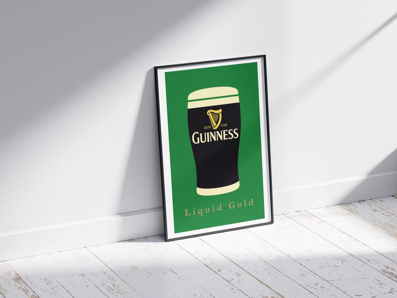 Guinness Poster | Beer Poster | Pint Poster | Irish Beer Poster | Pub ...