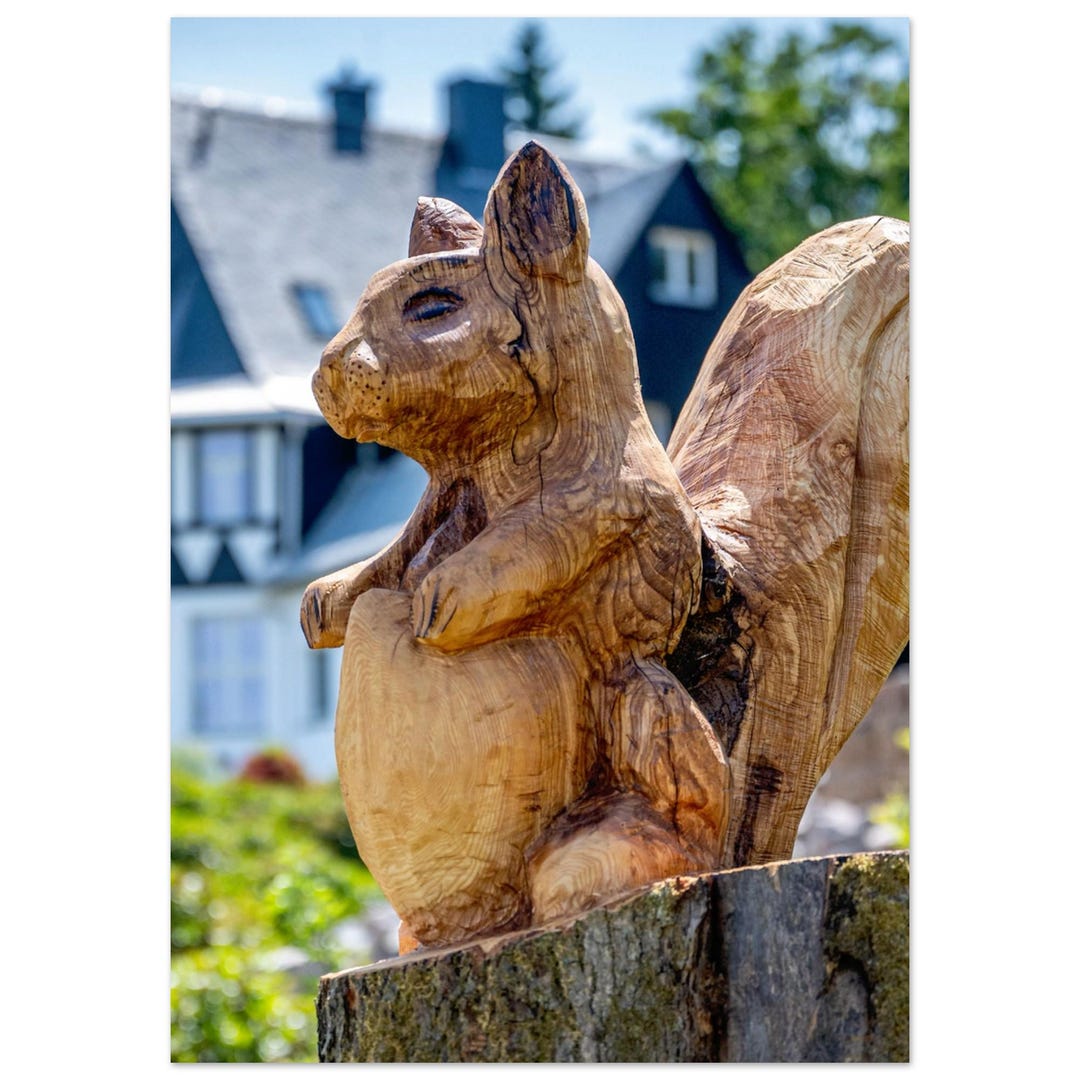 Carved Squirrel Carving Poster – Classic Matte, Durable & Eco-friendly ...