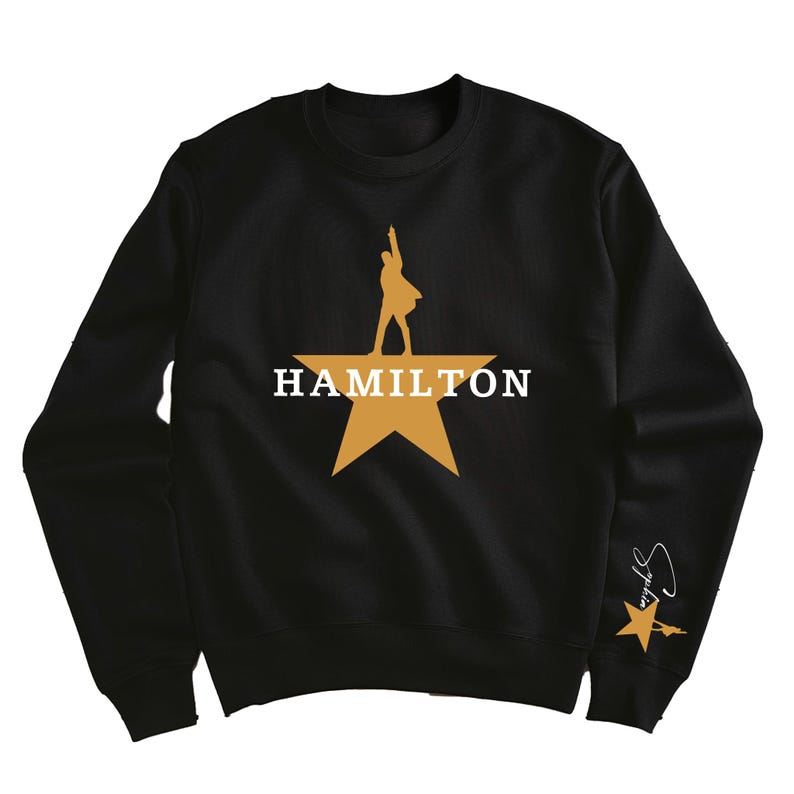 Personalized Hamilton Musical Sweatshirt – Name on Sleeve Hoodie ...