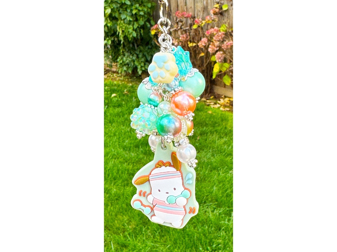 Sanrio Pochacco Fitness Exercise Kawaii Keychain Purse Bag Charm - Etsy
