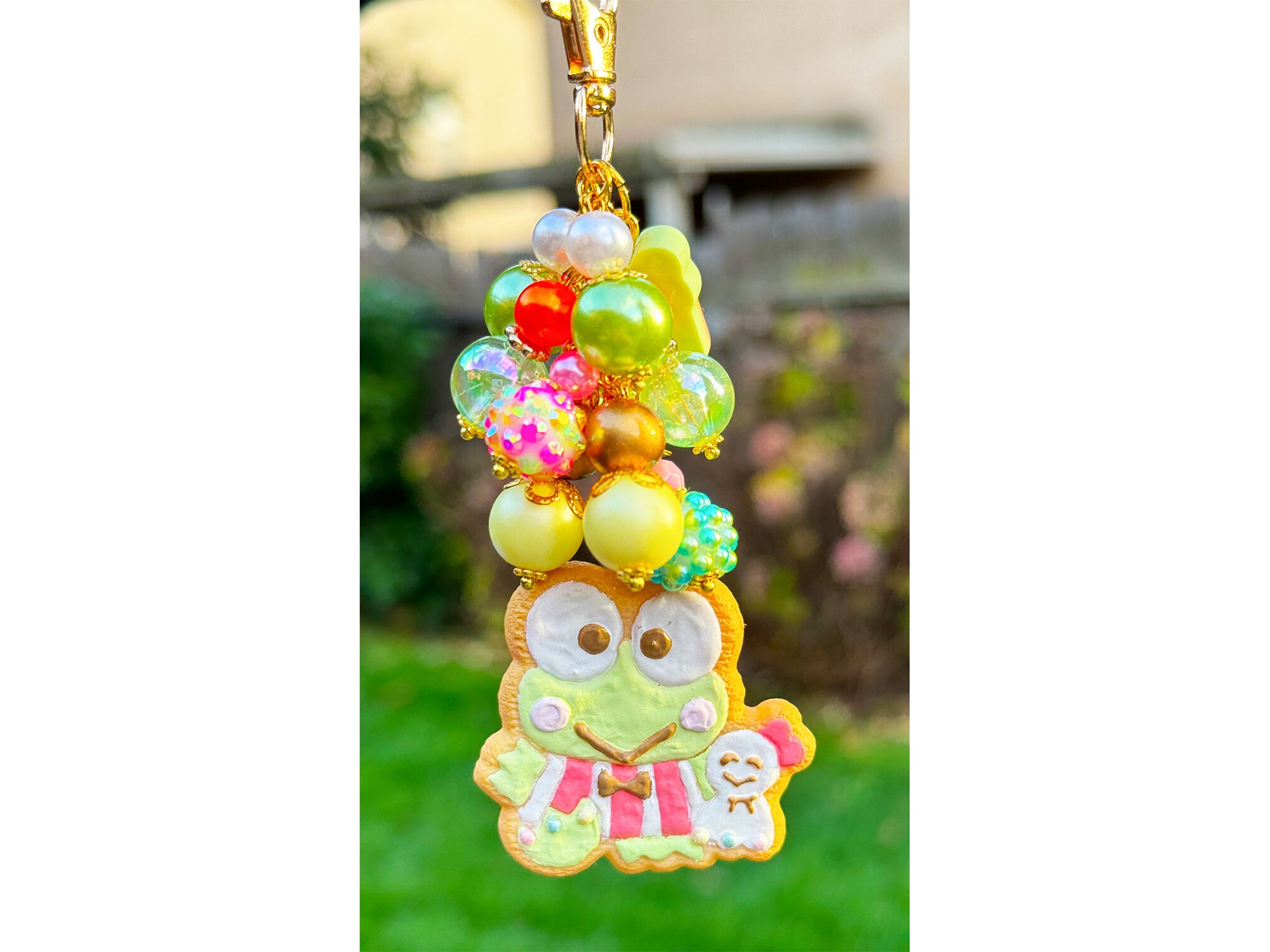 Sanrio Keroppi Cookie Kawaii Keychain Purse Bag Charm - Etsy