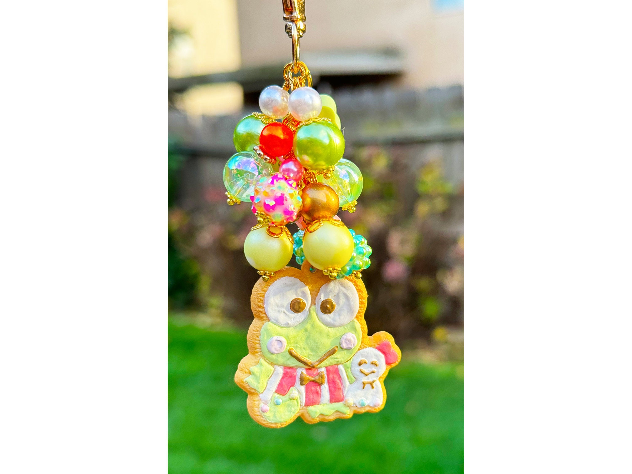 Sanrio Keroppi Cookie Kawaii Keychain Purse Bag Charm - Etsy