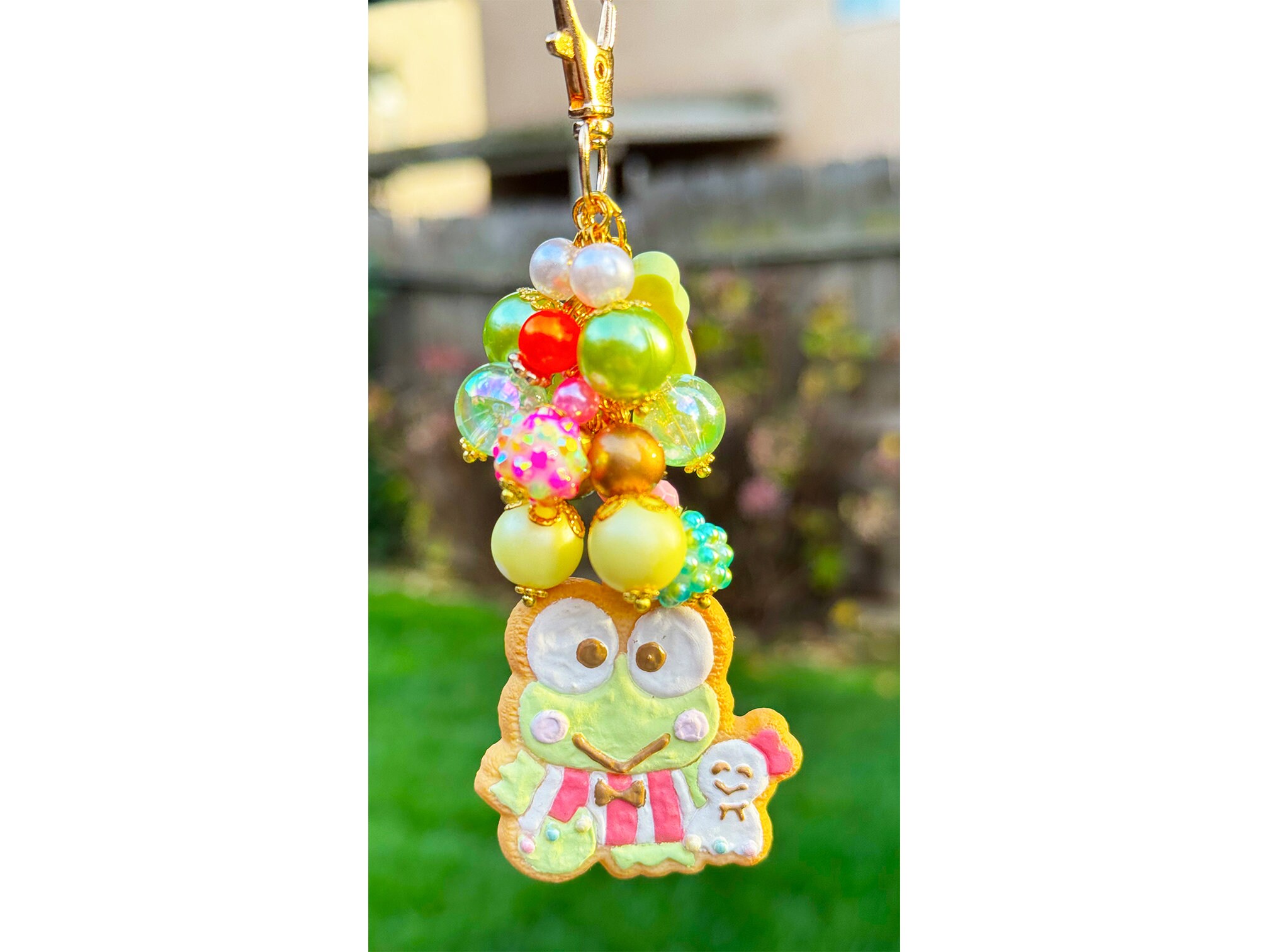 Sanrio Keroppi Cookie Kawaii Keychain Purse Bag Charm - Etsy
