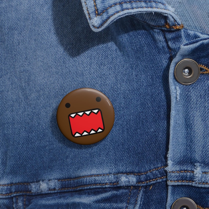 Domokun Inspired Regretevator Bucket Hat, Custom Face Emoji Pin Buttons ...