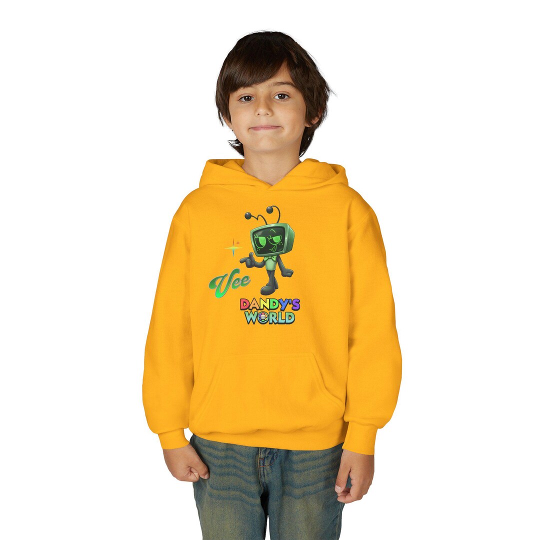 Vee Inspired Dandys World TV Robot Hoodie, Dandy Skin Kids Graphic Logo ...