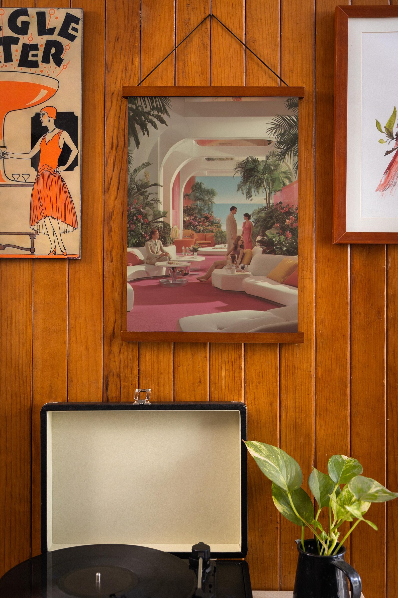Retro-futuristic Atrium Print: 1970s Space Age Digital Art (9920×12000 ...