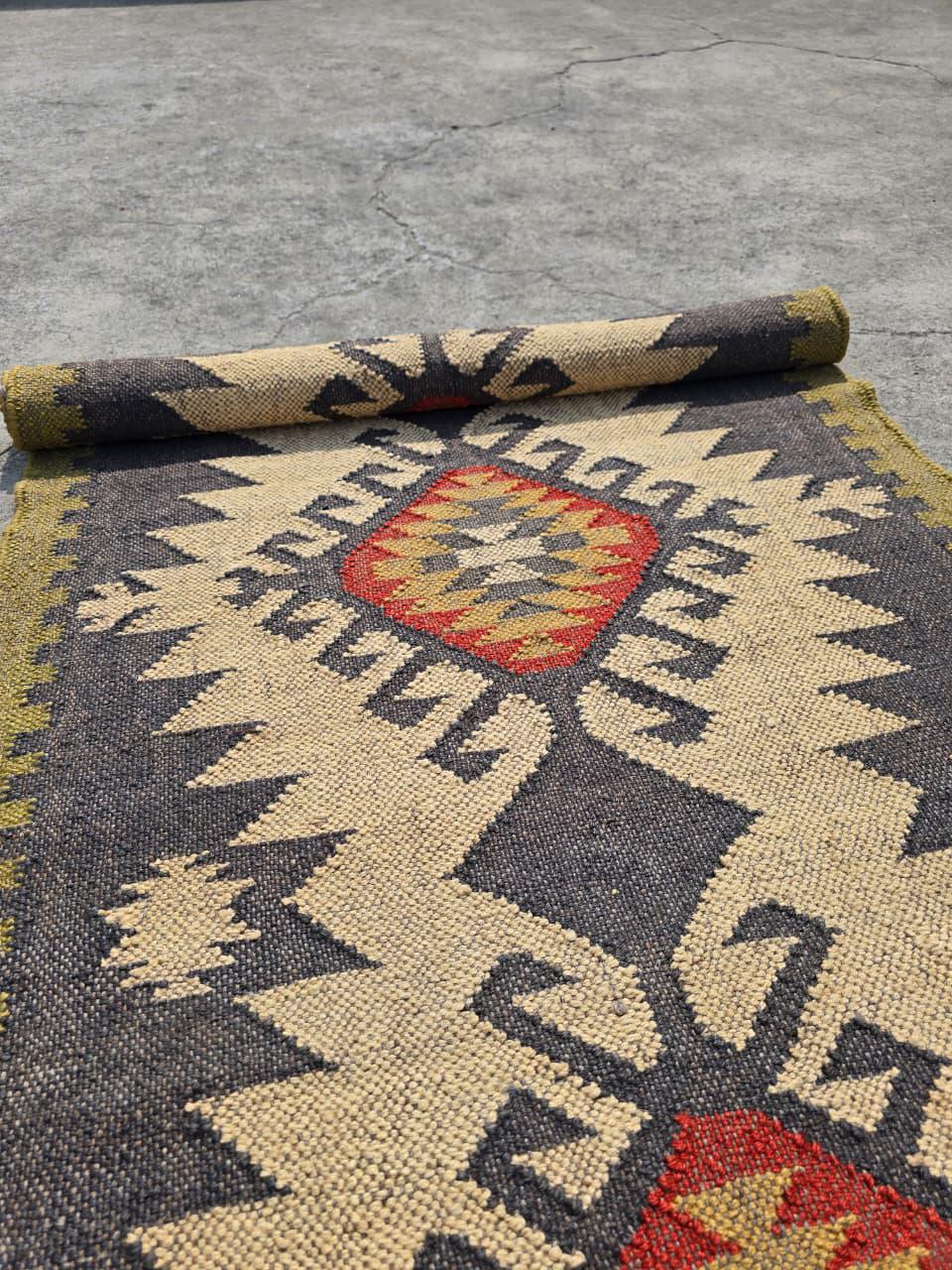 Kilim Runner Rug - Handwoven Vintage Green Stair Multi Sizes for Stairs ...