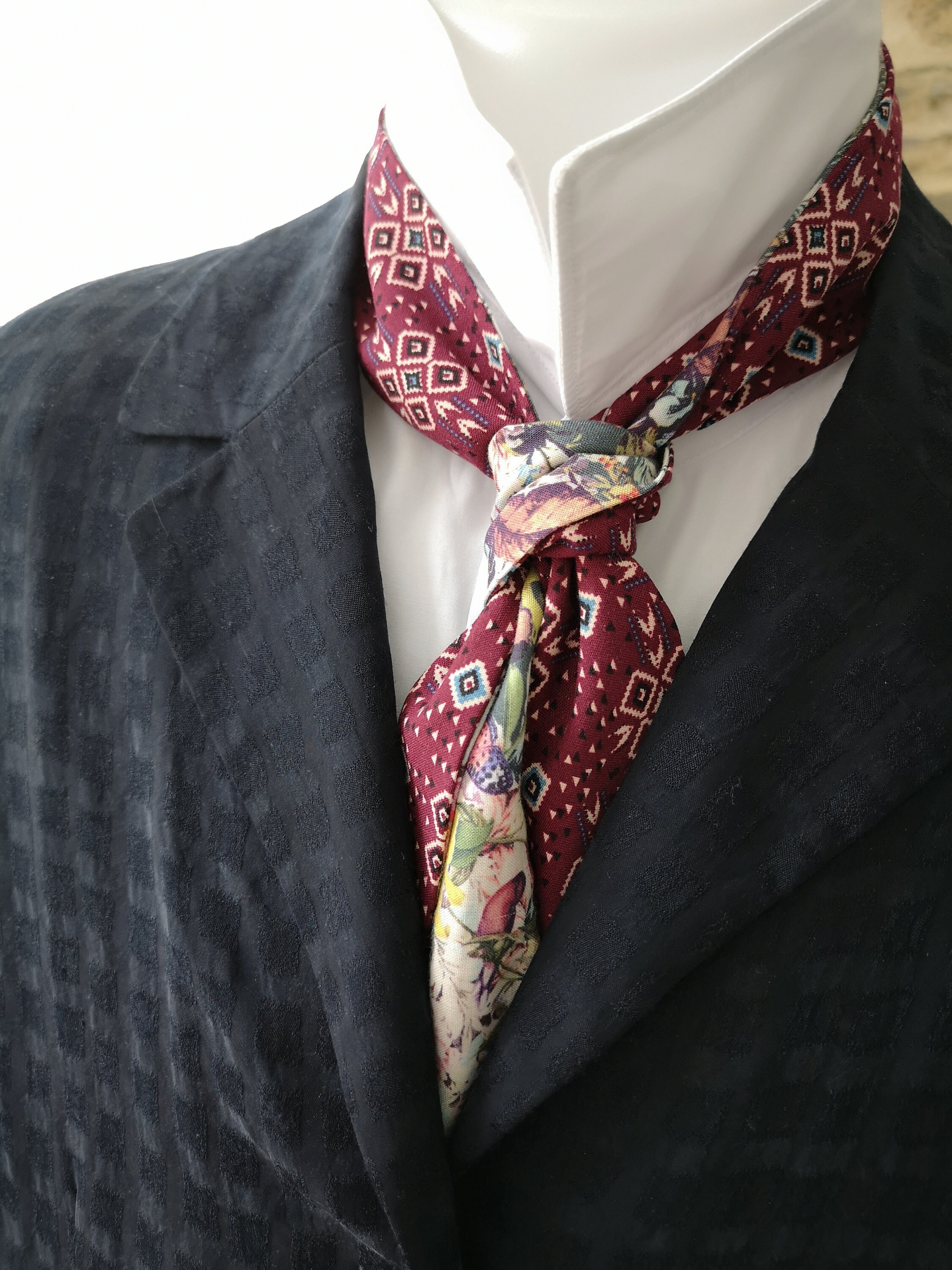 Neck Scarf Ascot Cravat for Him Regency Style Steampunk Menswear, Boho ...