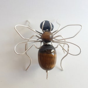 Large Bee Brooch, Striking Statement Jewellery Made From Gemstones - Etsy