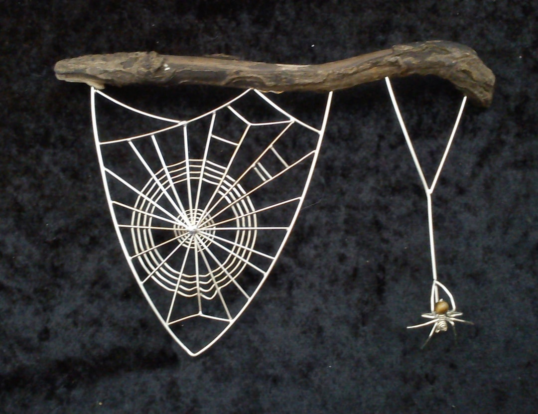 3D Medium or Large Driftwood Spider Web Wall Hanging Art Decoration - Etsy