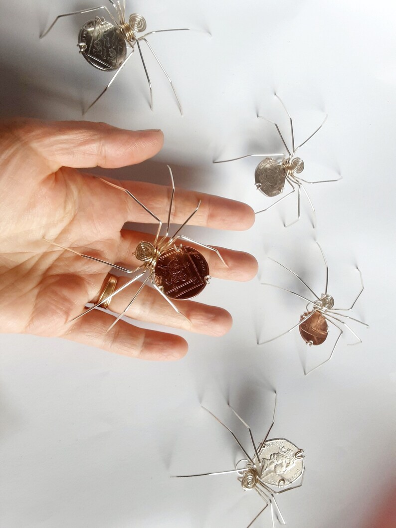 UK Money Spider Wall Sculpture, Shelf Ornament or Plant Decoration - Etsy