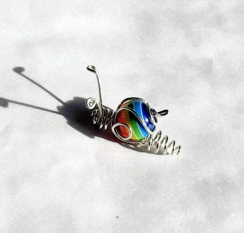 Small Rainbow Snail in a Box for Fairy Garden and LGBTQ Out | Etsy UK