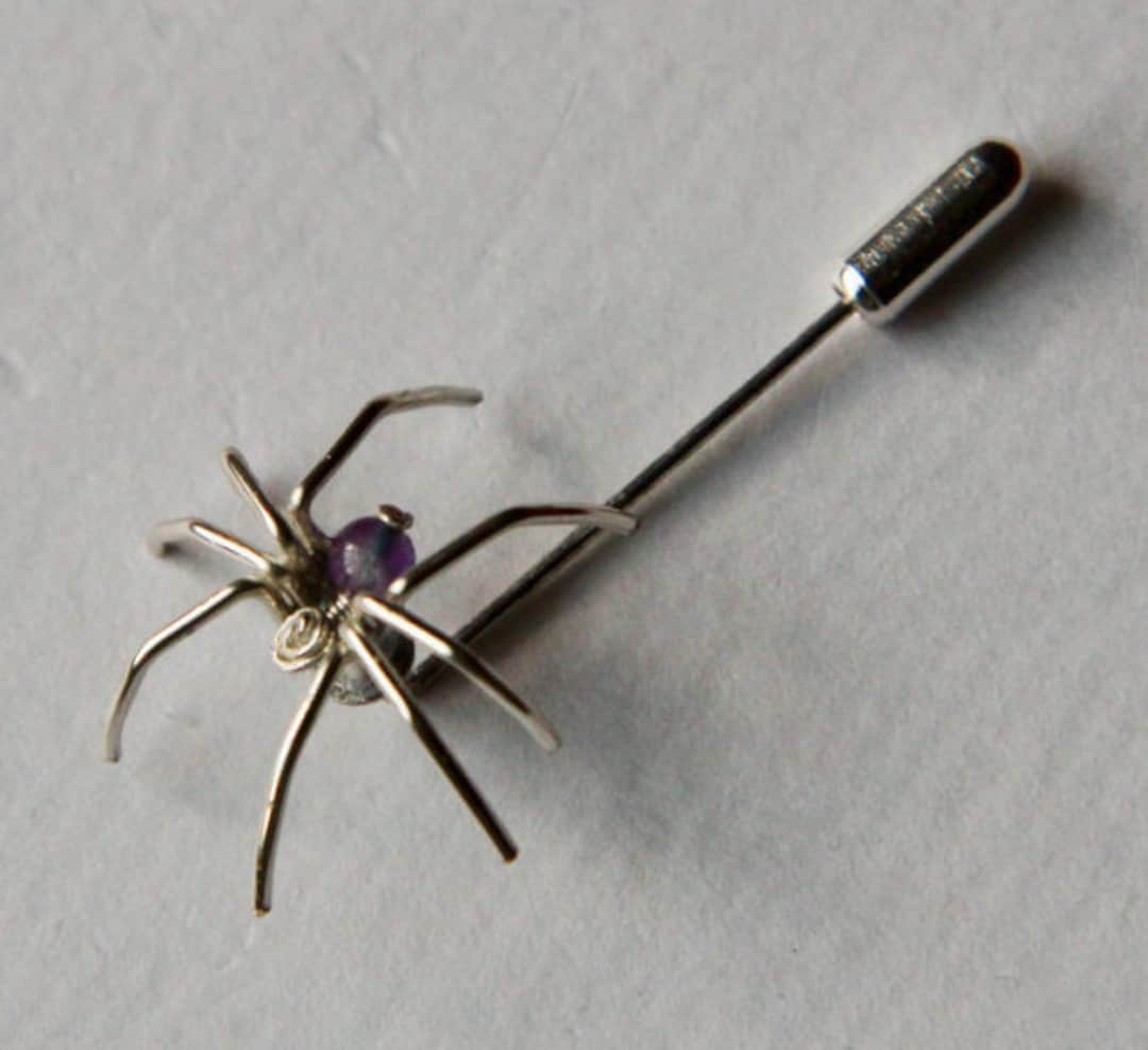 Personalised Small Spider Stick Pin for Jacket or Hat - Etsy