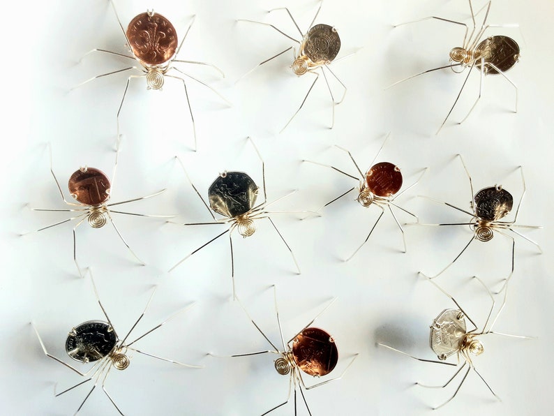 UK Money Spider Wall Sculpture, Shelf Ornament or Plant Decoration - Etsy