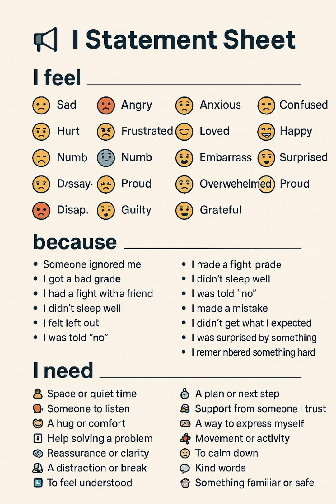 I Statement Sheet - Etsy