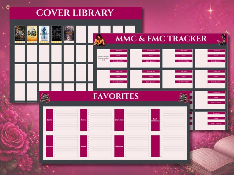 Romantasy Book Tracker Spreadsheet | Romance Reading Journal (google ...