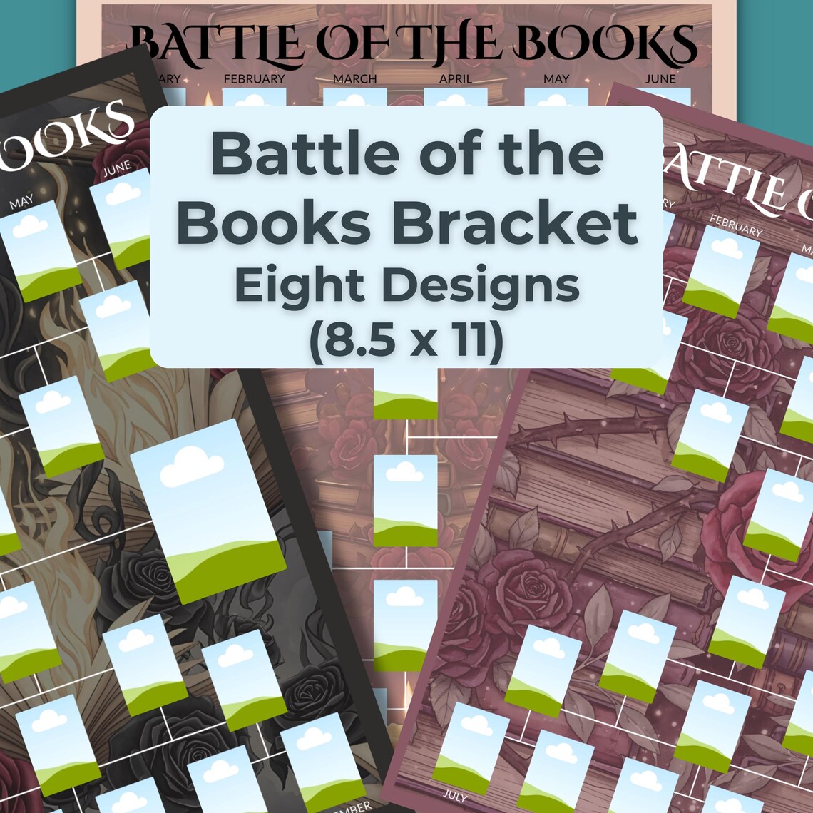 Reading Challenge Bundle | Editable Canva Book Trackers | Five Reading ...