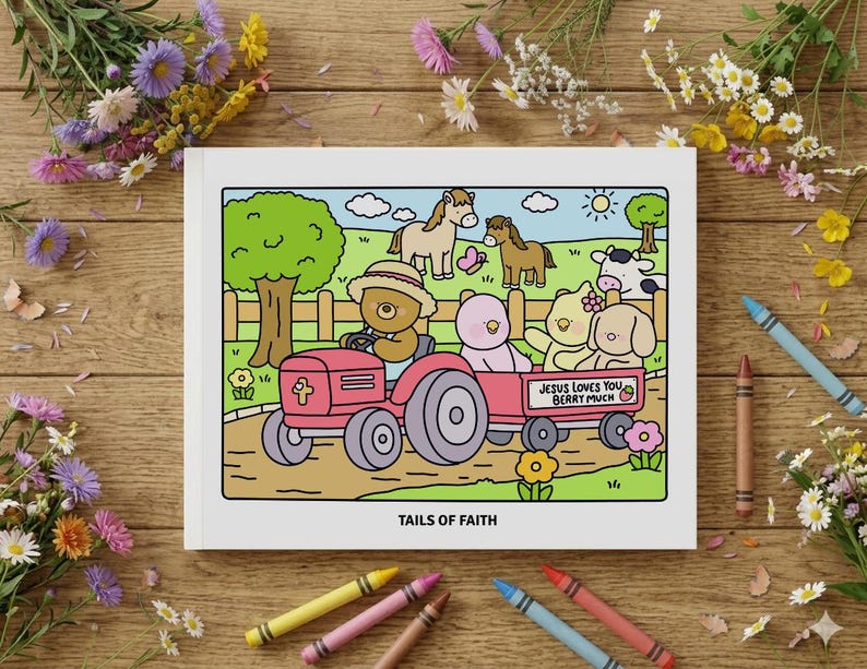 Tails of Faith Spring Coloring Book, Christian Animal Pages, Bible ...