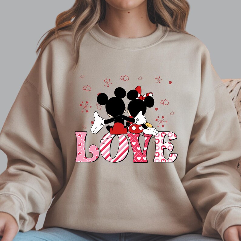 Disney Valentine Love DTF Transfer: Mickey&friends Heat Press Retro ...