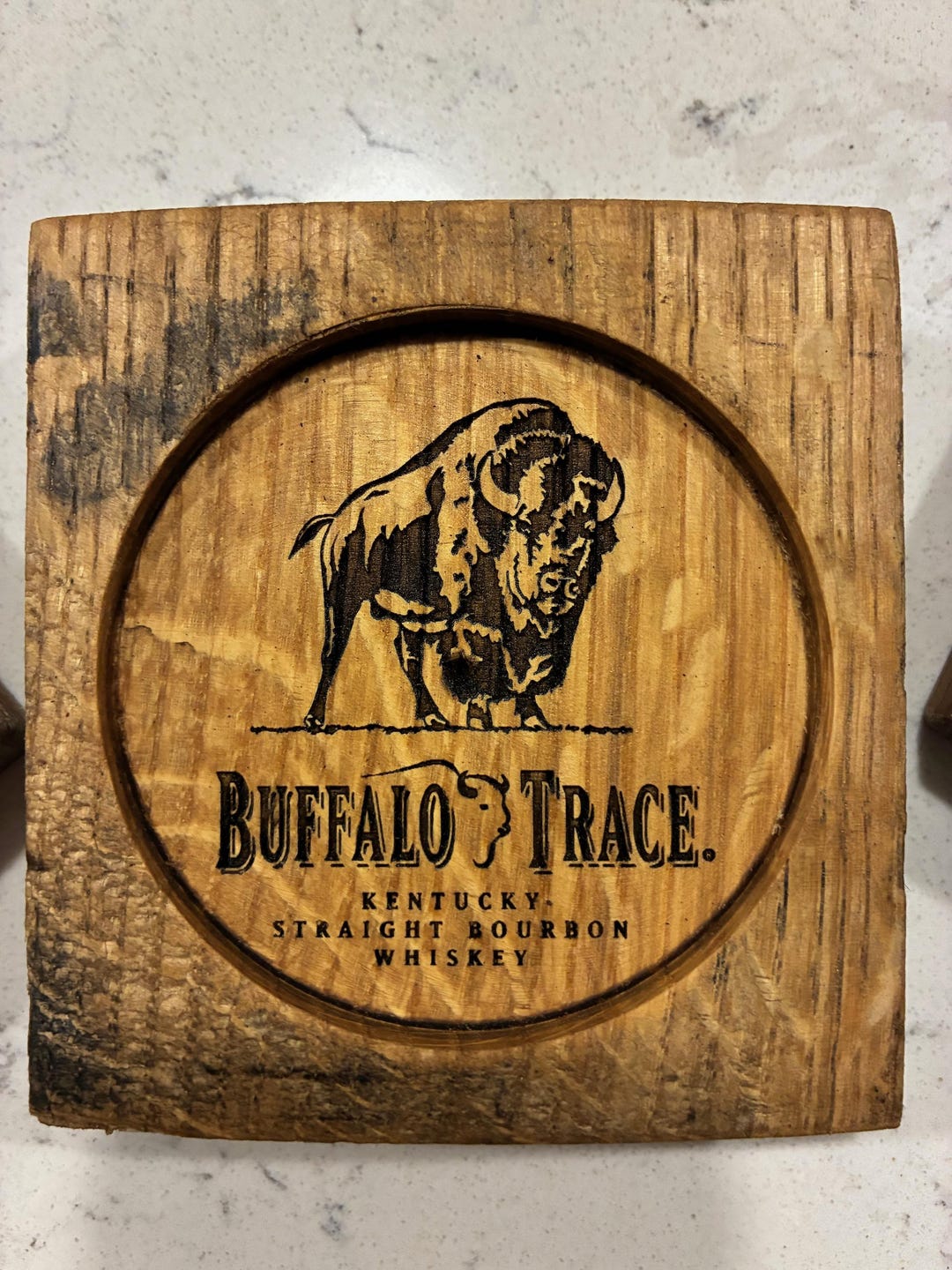 Wooden Buffalo Trace Coasters Etsy