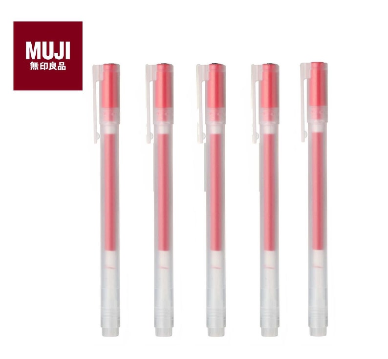 MUJI Gel Pens 5 Pack Muji Pens Muji Japan gel ink pens | Etsy