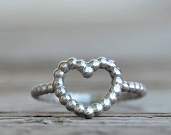 Heart shaped ring | Etsy