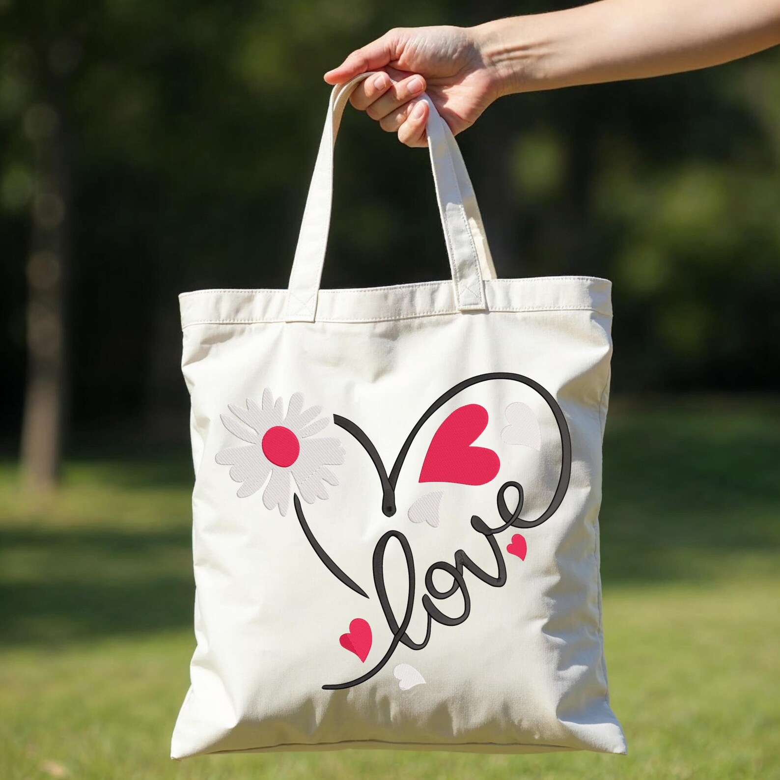 Valentine Machine Embroidery Design, Love Floral Embroidery Pattern ...