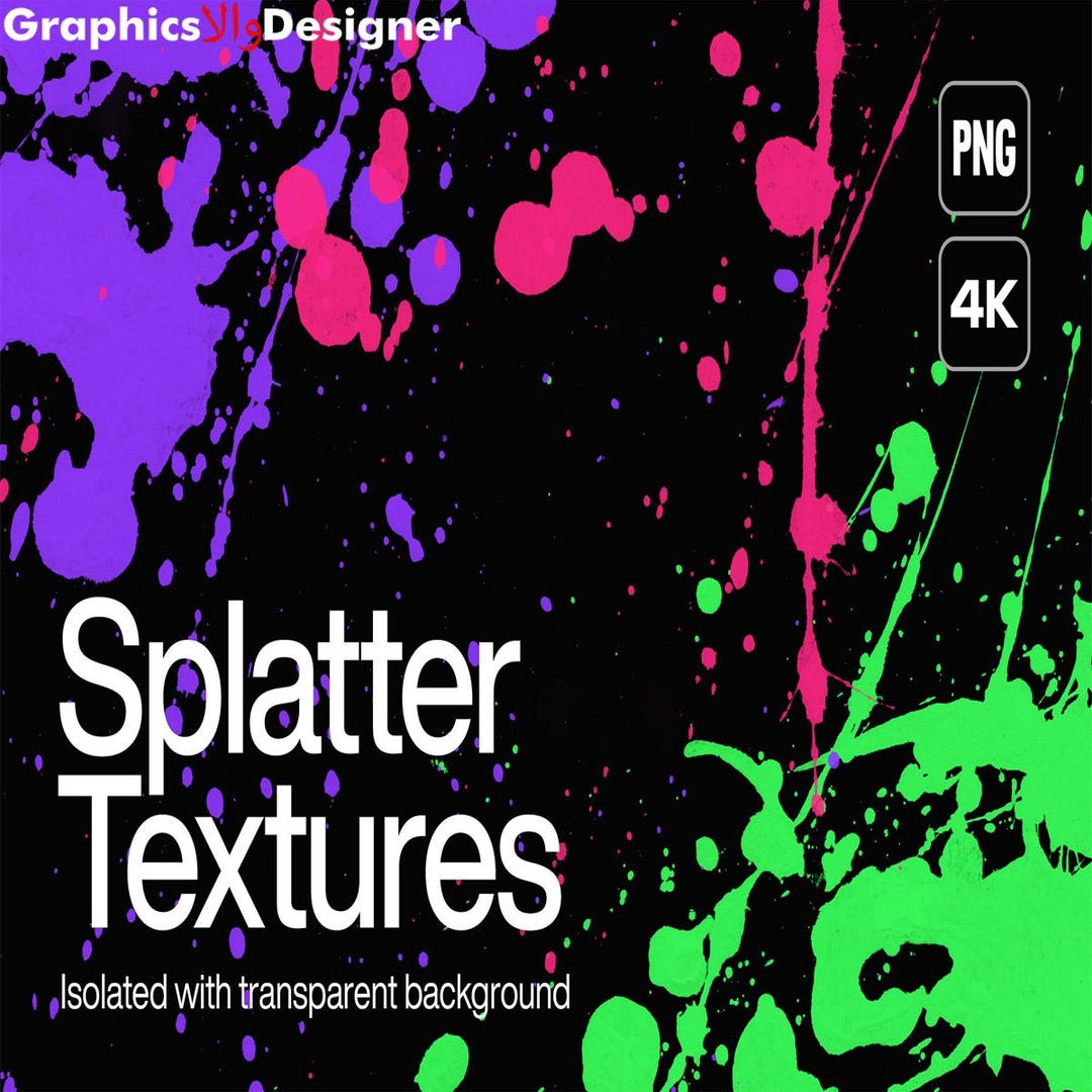 Paint Splatters Overlays Clipart PNG Paintball Drips Clip Art Neon Ink ...