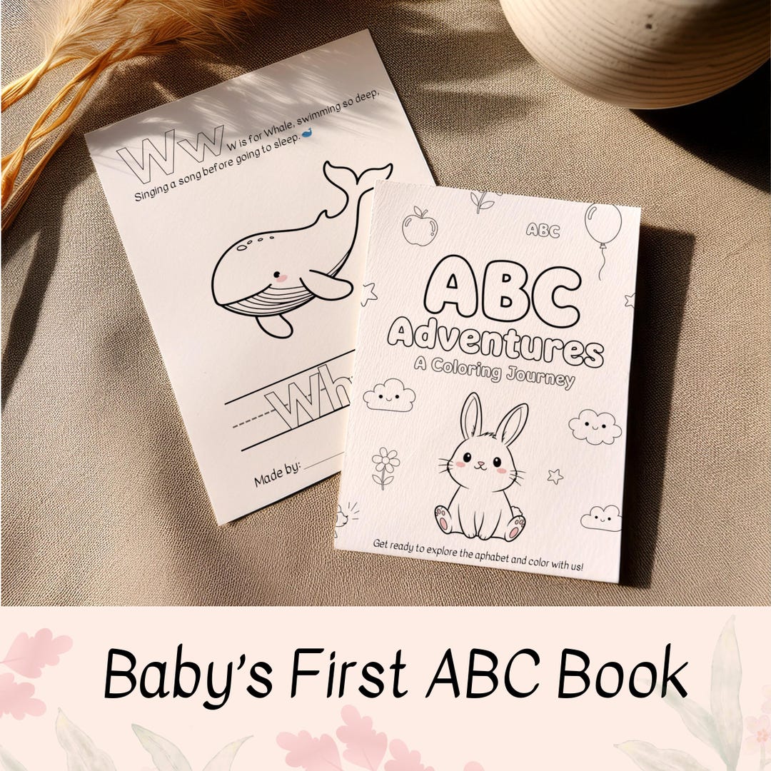 Baby Milestone Book ABC Alphabet | Baby Journal First Year Memory ...