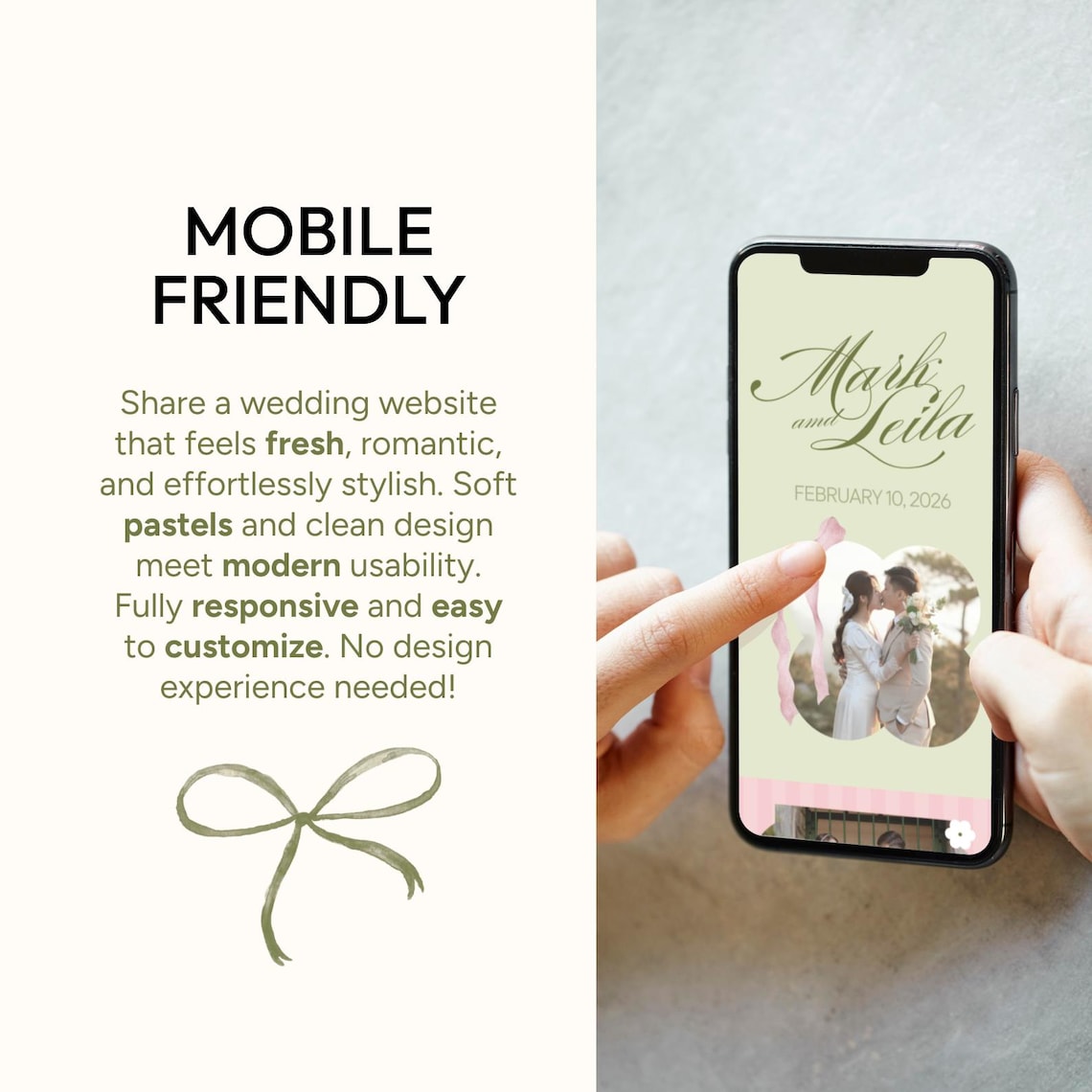 Pastel Coquette Garden Wedding Website Template: Canva Editable ...