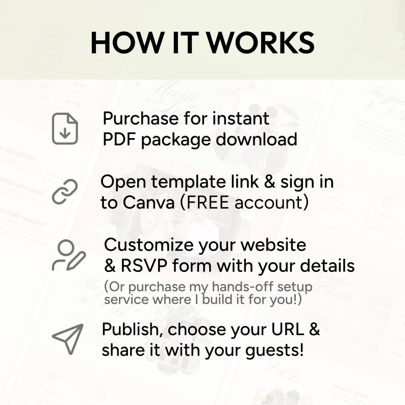 Pastel Coquette Garden Wedding Website Template: Canva Editable ...