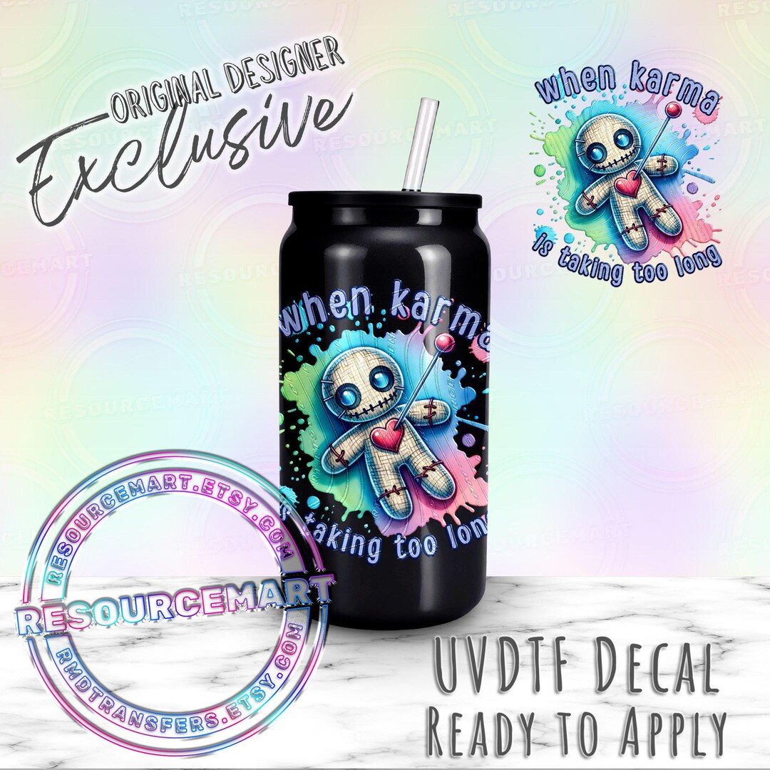 UV DTF Decal, Ready to Apply UVDTF Transfer, Permanent Waterproof Water ...
