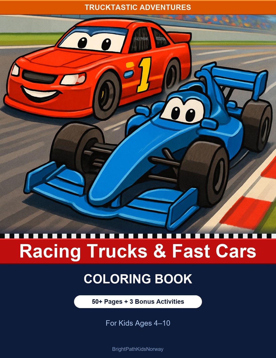 Race Car Coloring Book for Kids | F1, Monster Trucks, Sports Cars ...