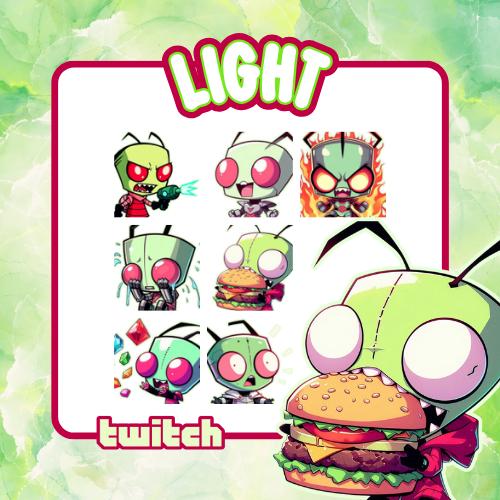 Invader Zim Twitch Emotes | Cartoon Art for Streamers (digital Download ...
