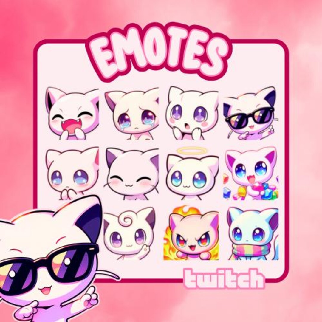 Twitch Emotes | Mew Pokémon | 11 Cute Emotes! (digital Download) - Etsy