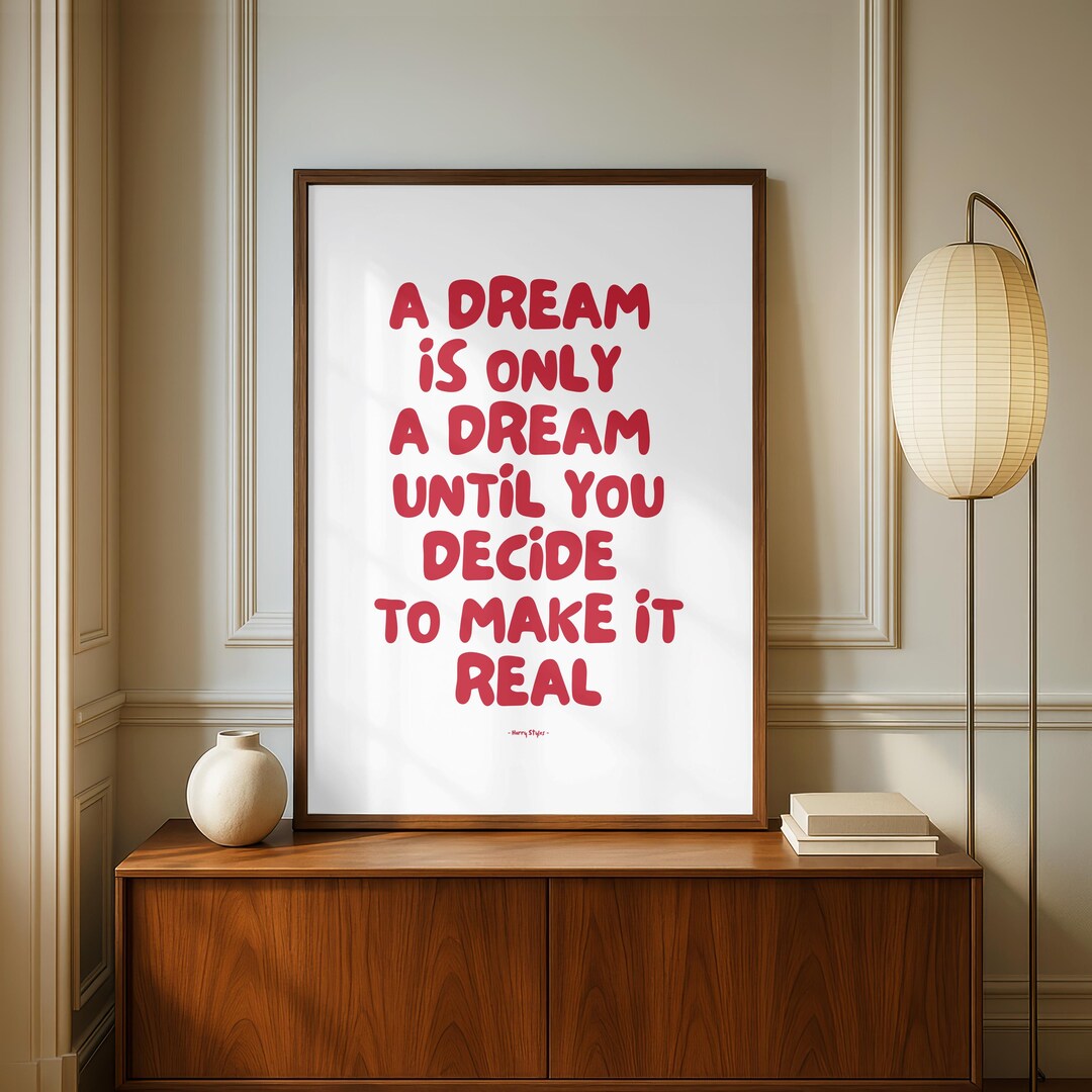 Digital Quote Poster Harry Styles | One Direction Motivational Wall Art ...
