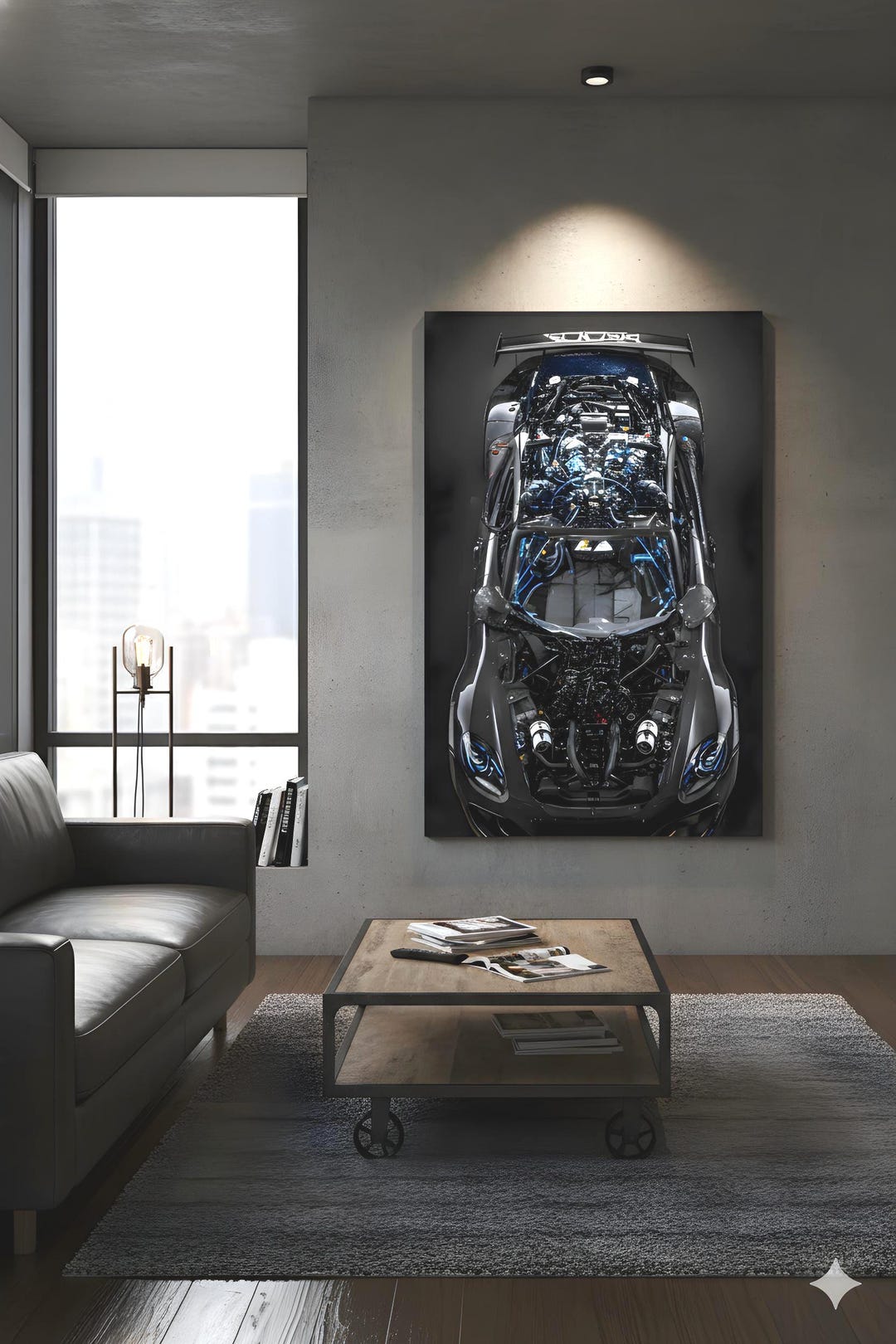 Hypercar Blueprint | Technical Engine Art | 16K Ultra HD Digital ...
