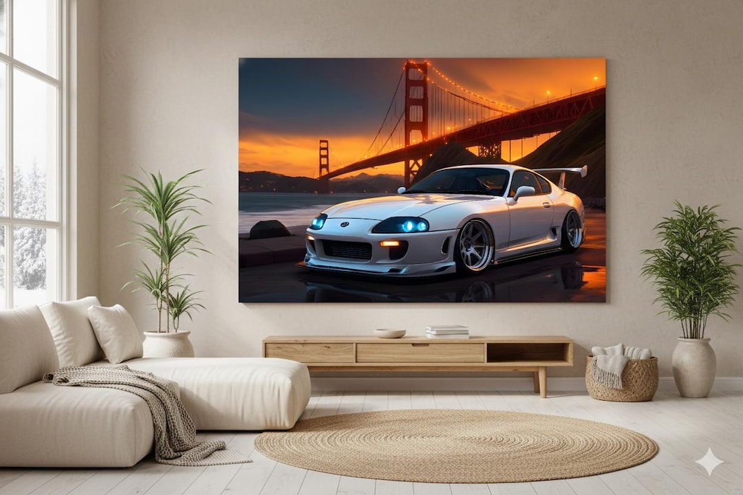 JDM Tuner Poster | Sunset at the Bridge | 16K Ultra HD Poster Print ...