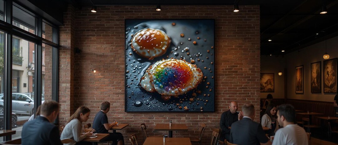 Rainbow Egg Surrealist Art Print: Ultra-high Resolution Kitchen Decor ...