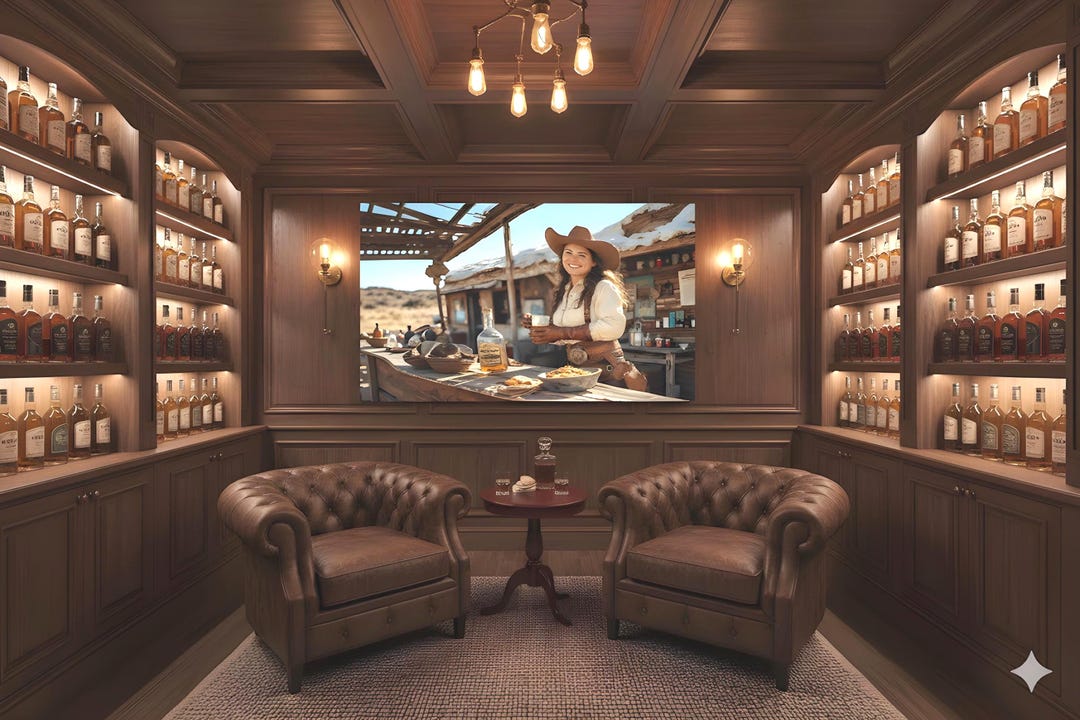 Old Frontier Barmaid | Huge Statement | Cowboy Bar Art | 16K Ultra HD ...