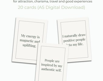 Magnetism Affirmation Cards | A5 Printable Positive Quotes | Digital ...