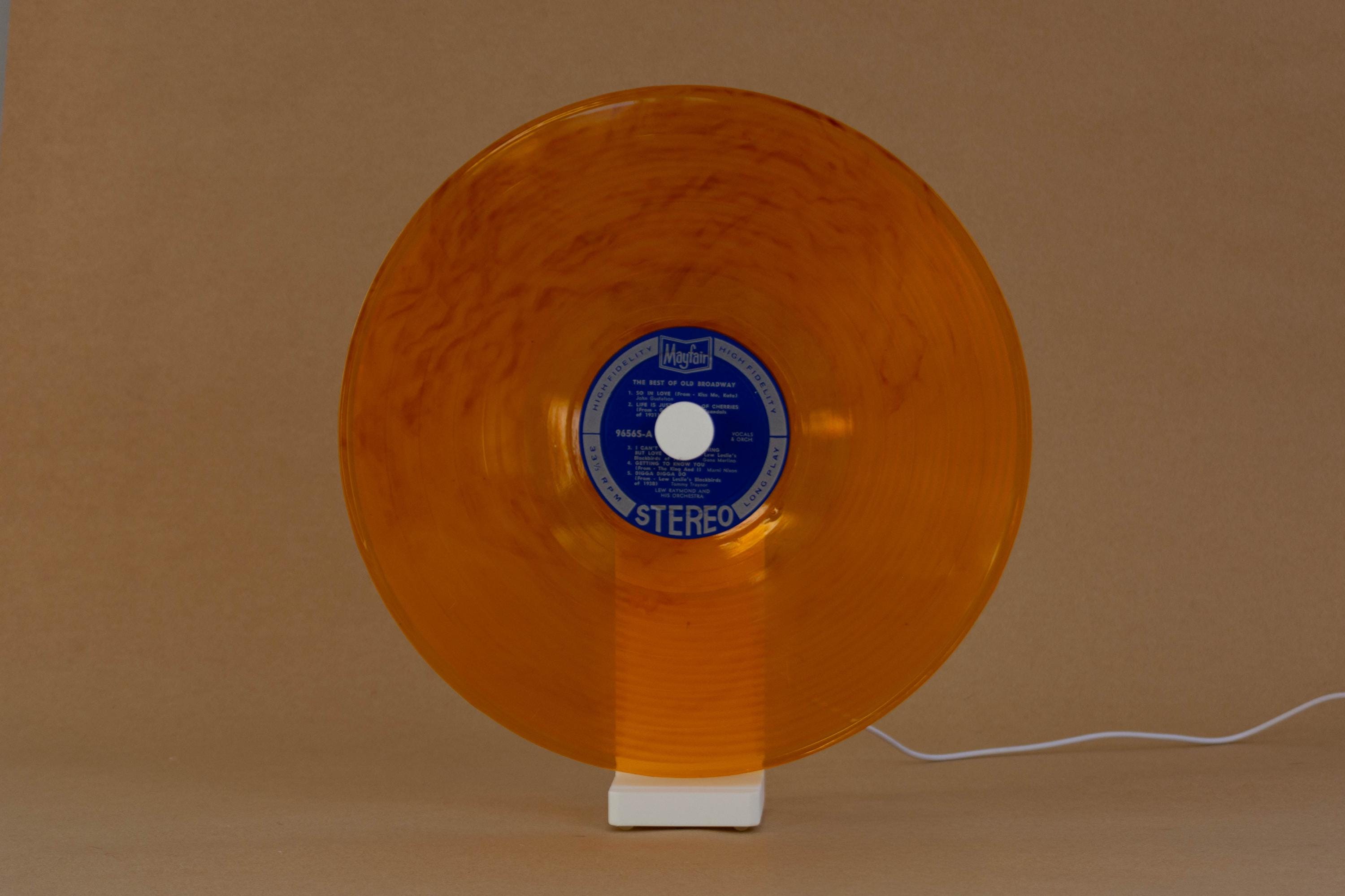 Vinyl Record Table Lamp, Modern Record Display, Minimal USB LED Table ...