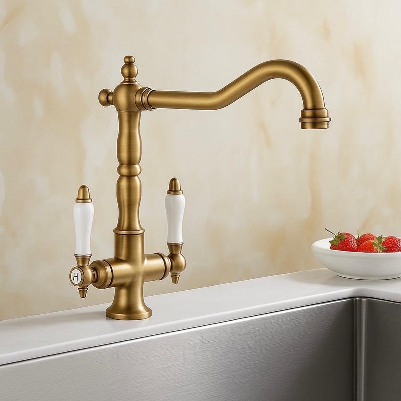 Brass Mixer Kitchen Tap - Etsy UK