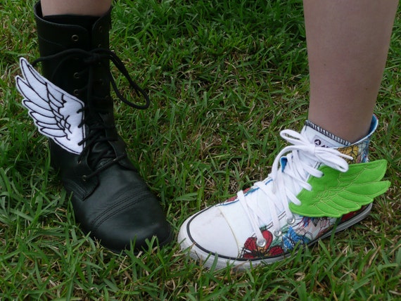 Bold White and Black Percy Jackson Inspired Shoe Wings | Etsy